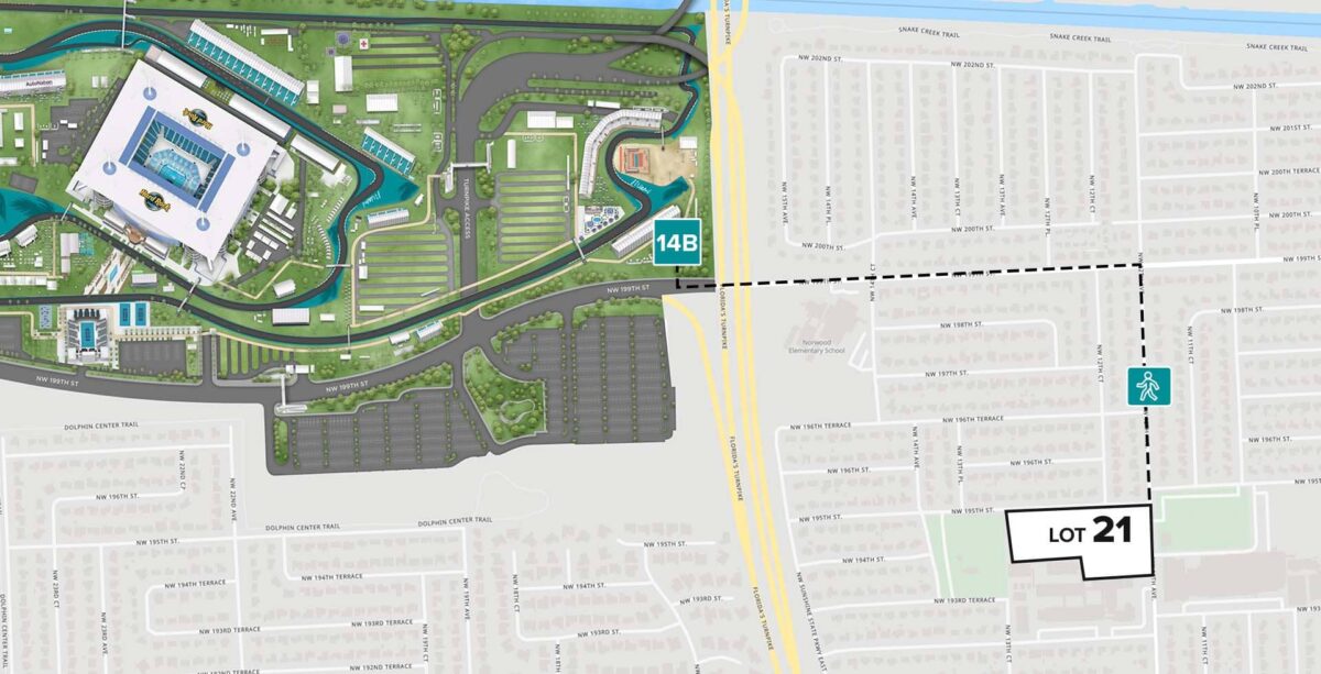 Parking and Lot Information - F1 Miami Grand Prix